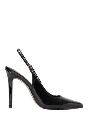 Just Cavalli Patent Leather Stiletto Slingbacks - Black