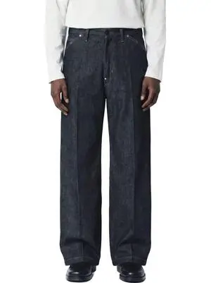 LEMAIRE Wide Leg Cotton Denim Jeans - Dust