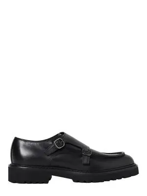 DOUCAL'S Buckled Leather Shoes - Black