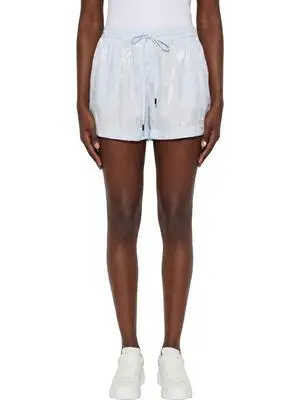 Alexander McQueen Viscose Jogging Shorts With Allover Skull Print - Ice