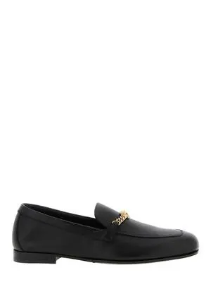 Versace Chain Detail Loafers - Black