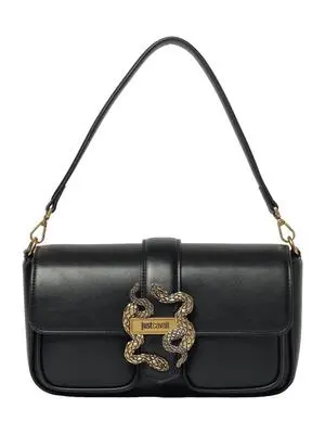 Just Cavalli Faux Leather Shoulder Bag - Black