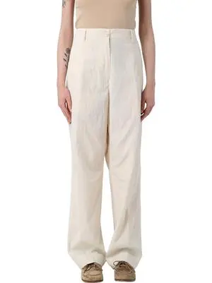 Dries Van Noten Wide Leg Cotton Trousers - Ecru