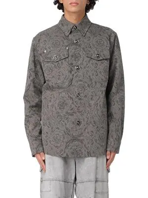 Versace Printed Shirt Jacket - Grey