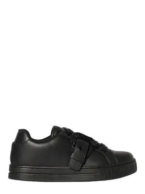 Versace Leather Sneakers - Black