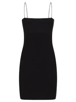 Alexander Wang Square Neck Spaghetti Strap Dress - Black