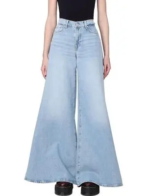 7 For All Mankind Stretch Denim Flare Jeans - Blue