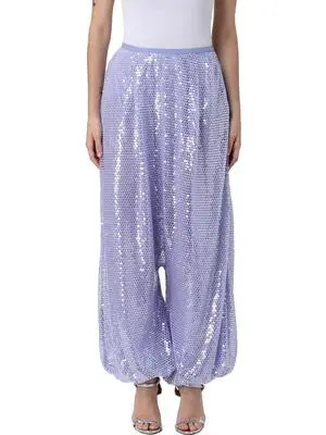 Emporio Armani Sequined Wide-leg Trousers - Lilac