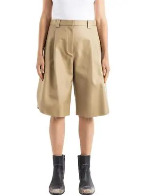 Balenciaga Mid-rise Cotton Bermuda Shorts - Brown
