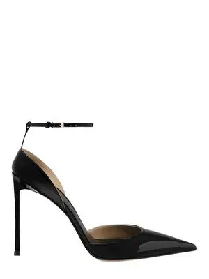 TOM FORD Vertigo Patent Leather Stiletto Pumps With Ankle Strap - Black