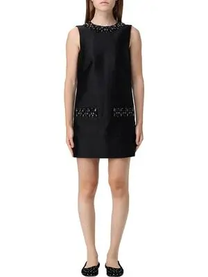 SELF-PORTRAIT Embellished Pocket Mini Dress - Black