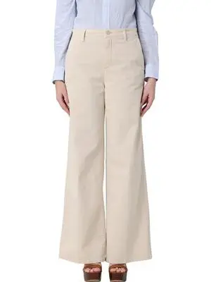 7 For All Mankind Cotton Denim Wide Leg Jeans - Nude