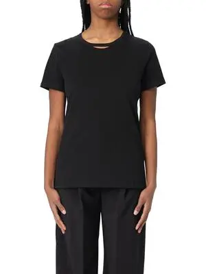 Elisabetta Franchi T-shirt With Cut-out Detail - Black