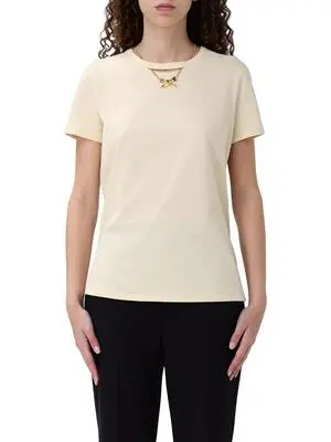 Elisabetta Franchi T-shirt With Cut-out Detail - Lemon
