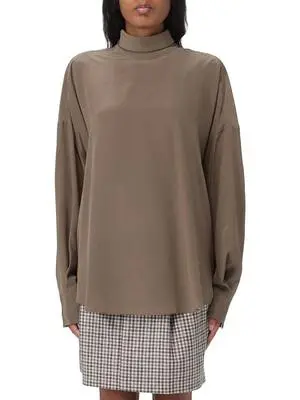 Brunello Cucinelli High Neck Blouse - Brown