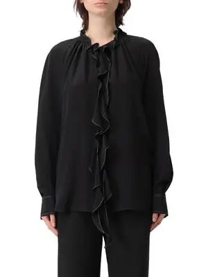 Victoria Beckham Ruffled Shirt - Black