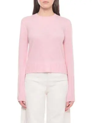 Guest In Residence Cashmere Crewneck Knit - Pink