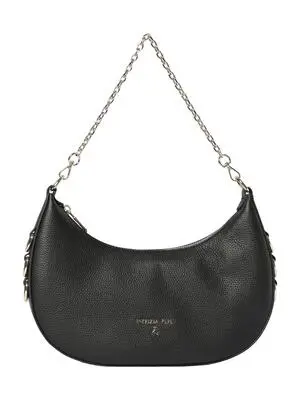 Patrizia Pepe Grained Leather Bag - Black