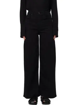 RAG&BONE High-waisted Five-pocket Wide-leg Jeans In Cotton Denim - Black