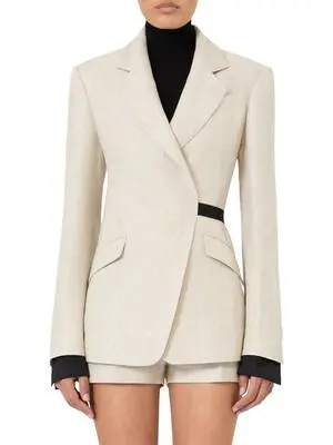 Max Mara Linen Blazer - Nude