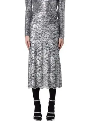 Rabanne Lace Midi Skirt - Black
