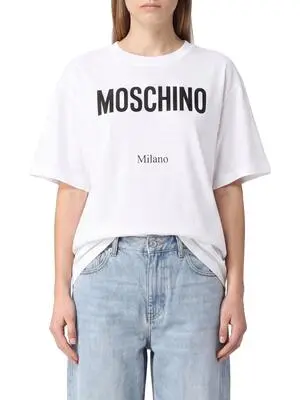 Moschino Contrasting Logo Cotton T-shirt - White