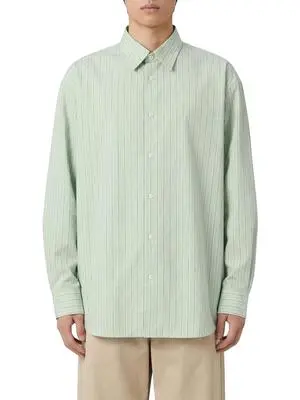 Dries Van Noten Striped Cotton Shirt - Green