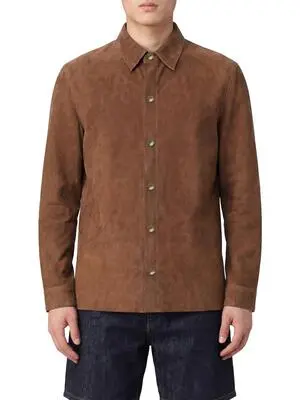 SALVATORE SANTORO Suede Shirt Jacket - Brown