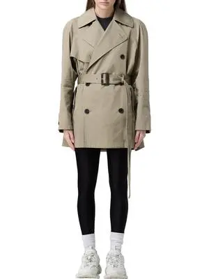Balenciaga Belted Double Breasted Trench Coat - Beige