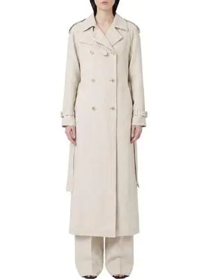 Max Mara Long Trench Coat - Nude