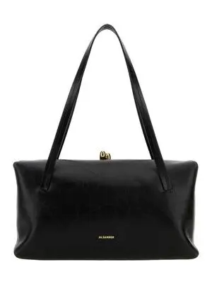 JIL SANDER Small Goji Pillow Leather Shoulder Bag - Black