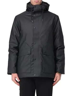 Rains Waterproof Jacket With Drawstring Hood - Black