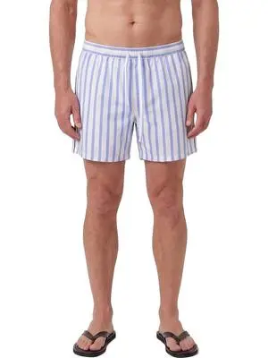 Dolce & Gabbana Cotton And Silk Blend Shorts With Drawstring Waist - Striped