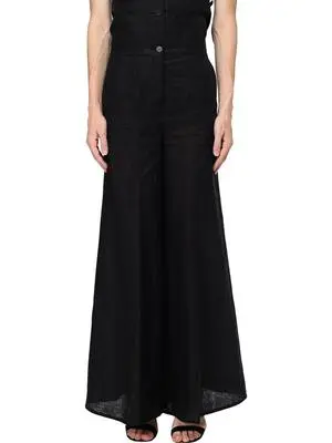 SEMICOUTURE Wide Leg Trousers - Black