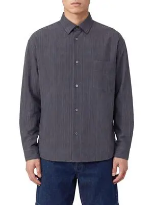 LARDINI Casual Linen Shirt - Blue