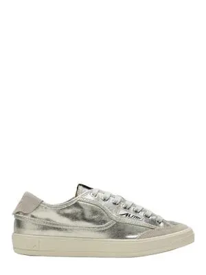 AUTRY Autry Laminated Leather Windscape Sneakers Platinum