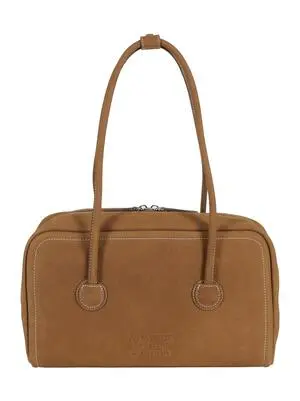 MARGESHERWOOD Hammered Leather Boston Bag - Brown