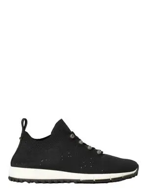 JIMMY CHOO Jimmy Choo Veles Embroidered Sequined Stretch Jersey Sneakers Black