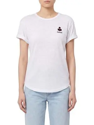 Isabel Marant Étoile Linen T-shirts With Logo - White 1