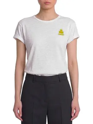 Isabel Marant Étoile Linen T-shirts With Logo - White 2