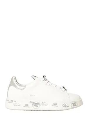 Premiata Belle Low Top Leather Trainers - White 1