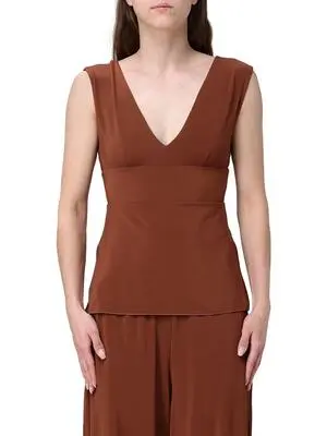 Max Mara Oblare V-neck Sleeveless Top - Brown