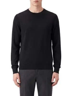 TOM FORD Pure Wool Long-sleeved Crewneck Sweater - Black
