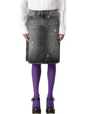 Marc Jacobs Embellished Denim Skirt - Black