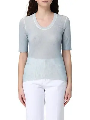 Chloé Ribbed Pullover With Contrast Trim - Blue
