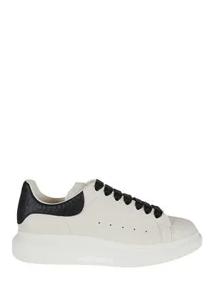 Alexander McQueen Tumbled Leather Oversize Sneakers - White