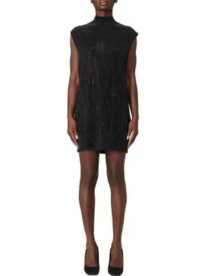Emporio Armani Embellished High Neck Mini Dress - Black