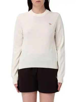 Maison Kitsuné Maison Kitsuné Merino Wool Crew-Neck Pullover Beige