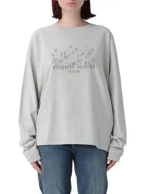MAISON MARGIELA Numeric Logo Long Sleeve Cotton T-shirt - Grey
