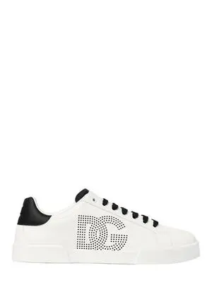 Dolce & Gabbana Perforated Logo Sneakers - White